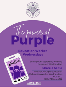 Tomorrow is Purple Wednesday! – CUPE Local 4222